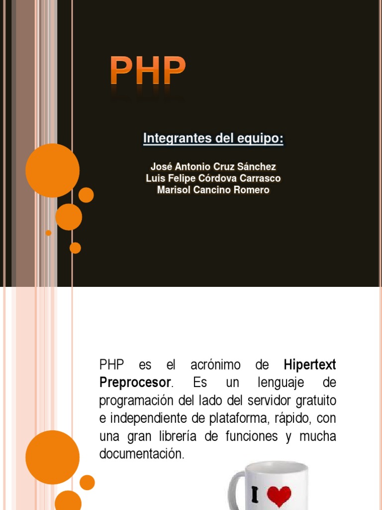 Exposicion PHP | PDF | Php | Servidor web