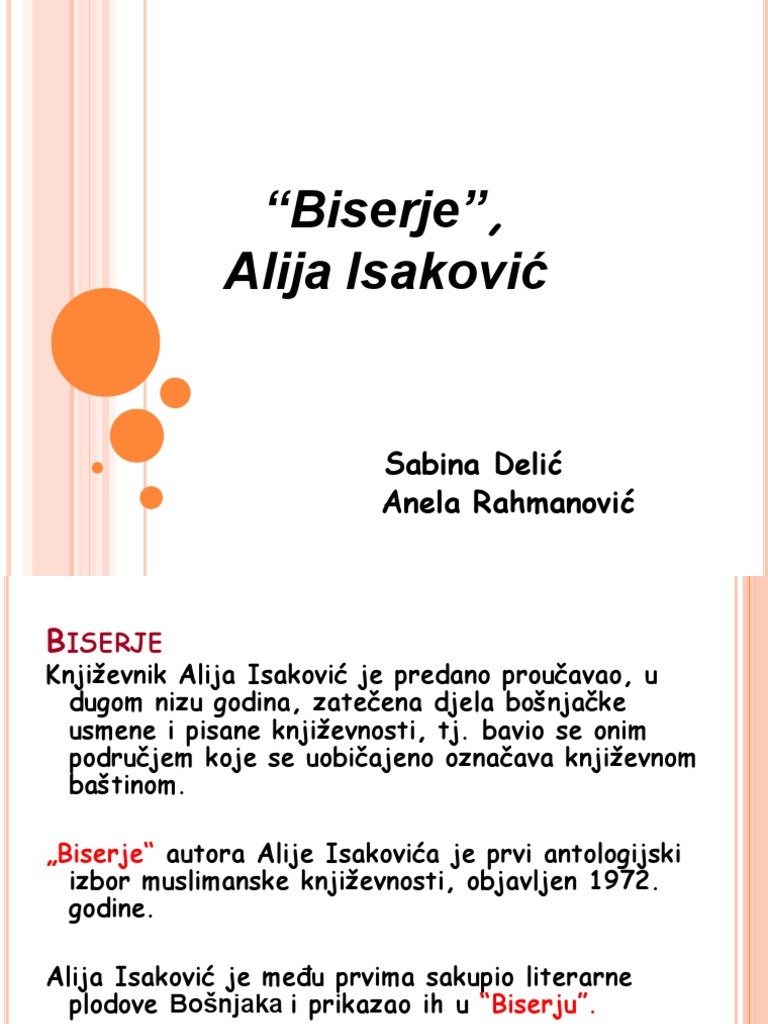 Biserje, Alija Isakovic | PDF