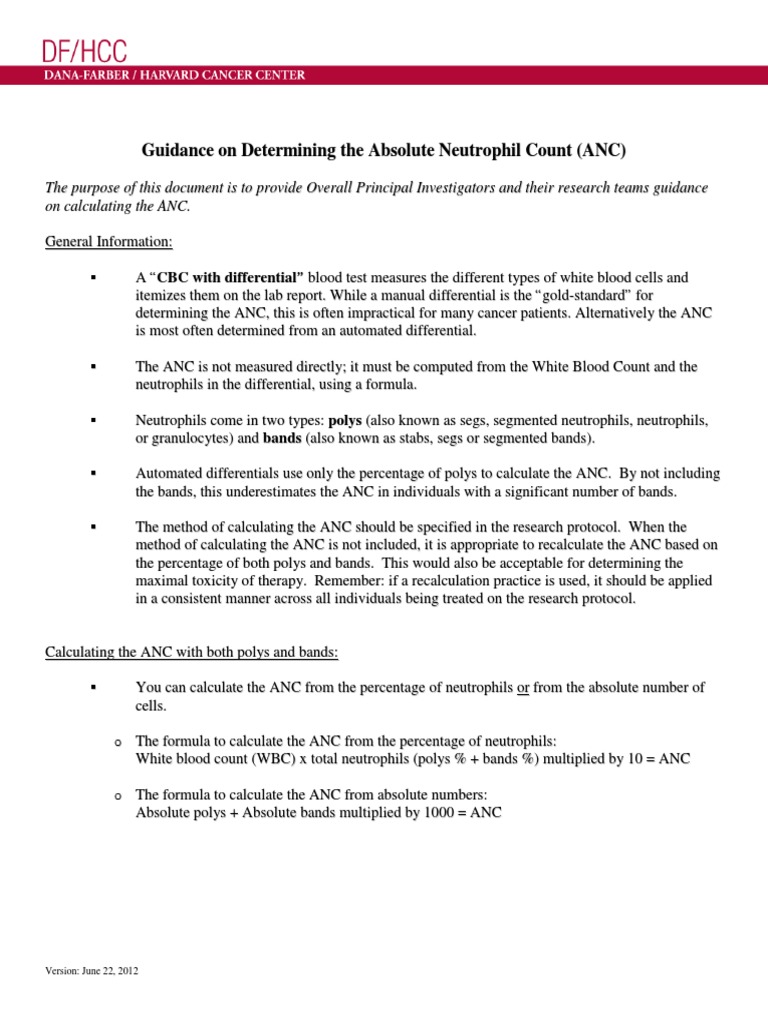 ANC Calculation | PDF
