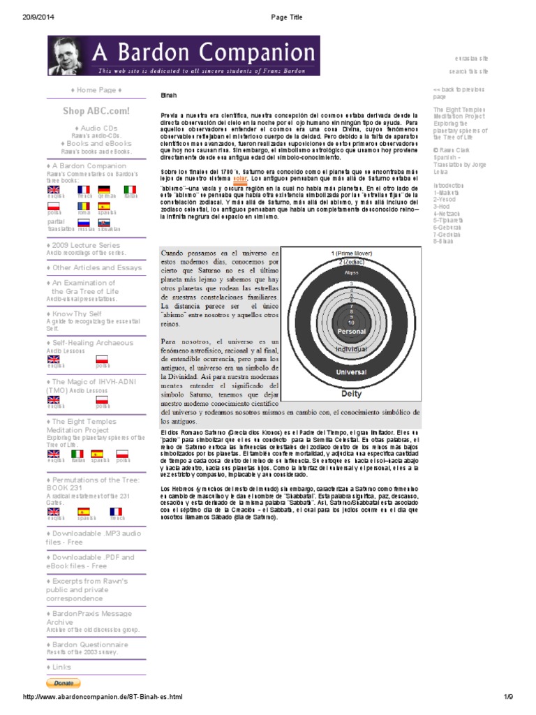 Binah PDF | PDF | Saturno | Los símbolos