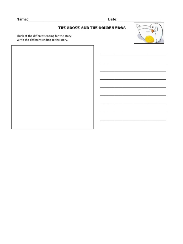 Goose & Golden Eggs Different Endings | PDF