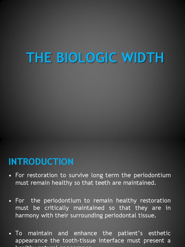 The Biologic Width | PDF