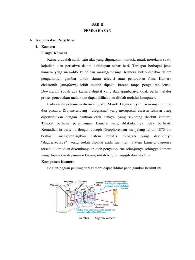 Komponen dan Fungsi Kamera serta Proyektor | PDF
