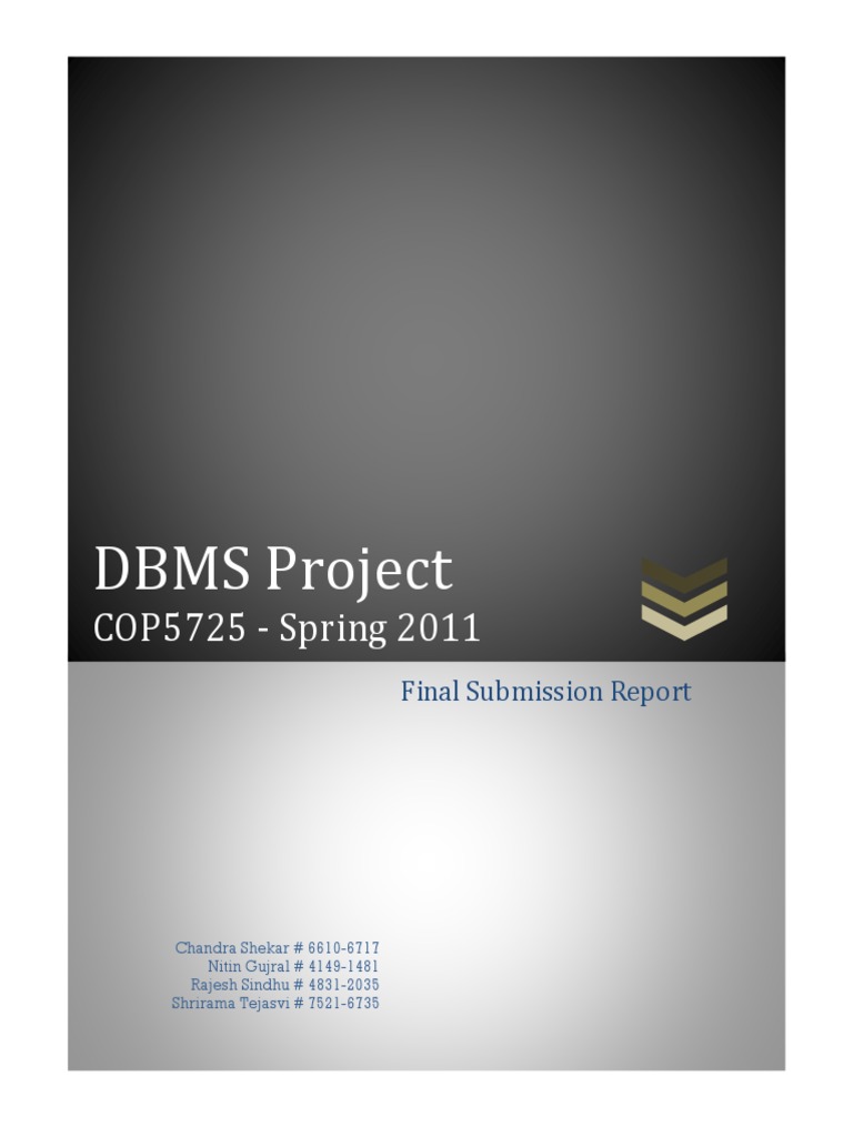 Final Report Dbms Project Pdf 