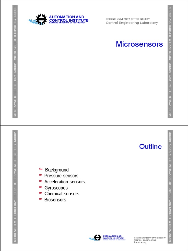 Microsensors: Outline | PDF | Physics | Electromagnetism