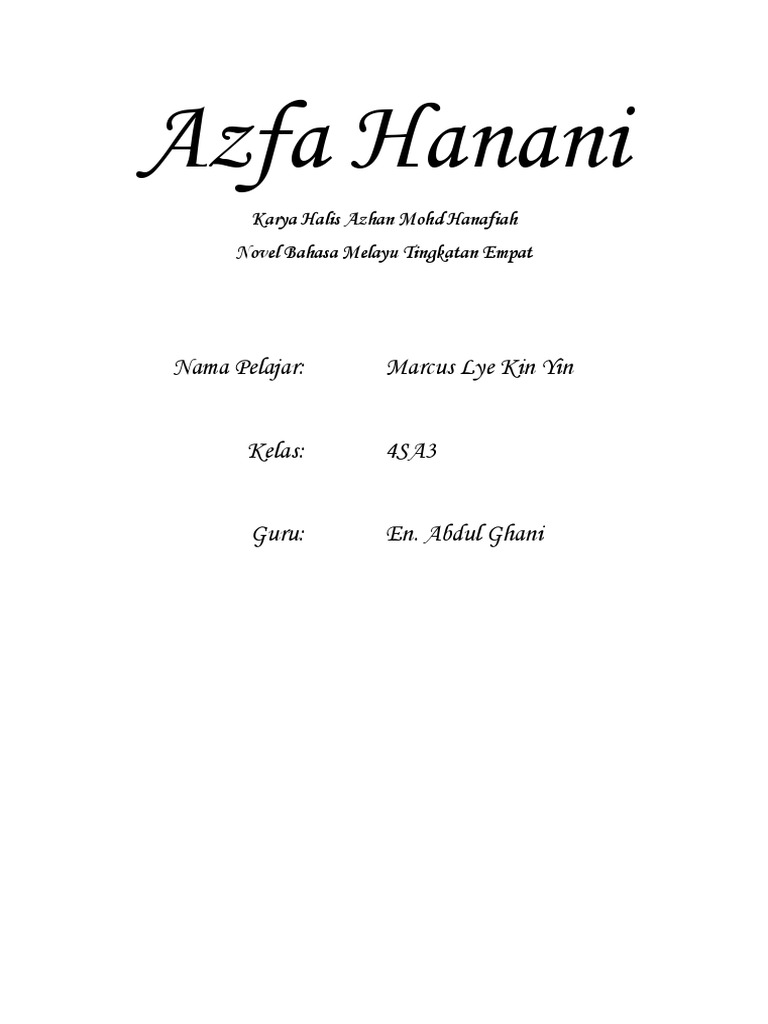 Azfa Hanani | PDF