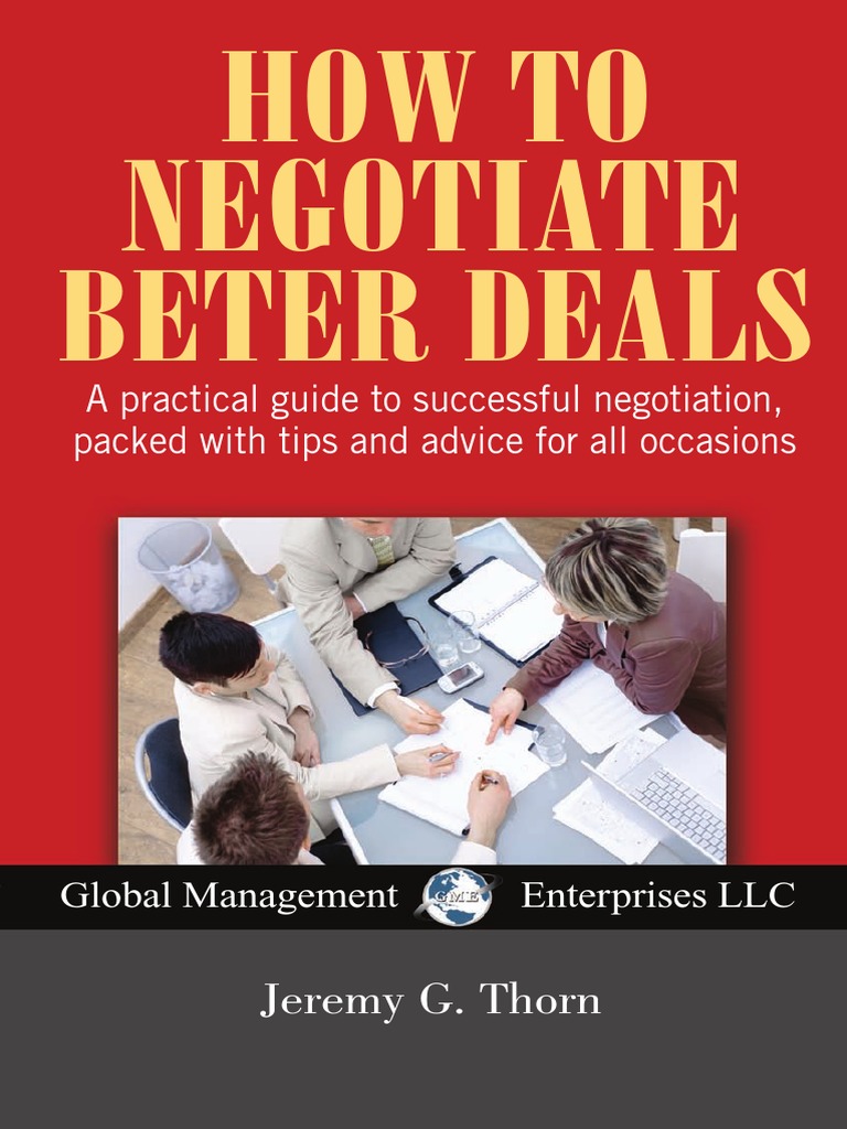 How To Negotiate Better Deals (Team Nanban) PDF | PDF | Negotiation ...