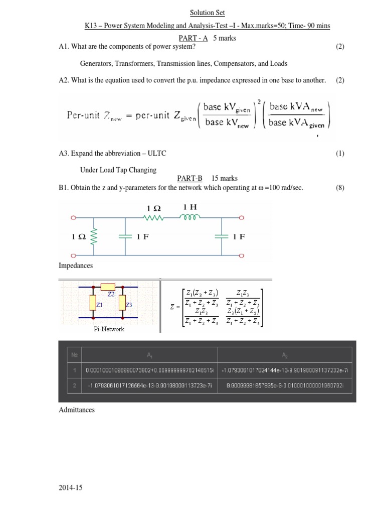 K13 T1 Sol | PDF | Electrical Impedance | Transformer