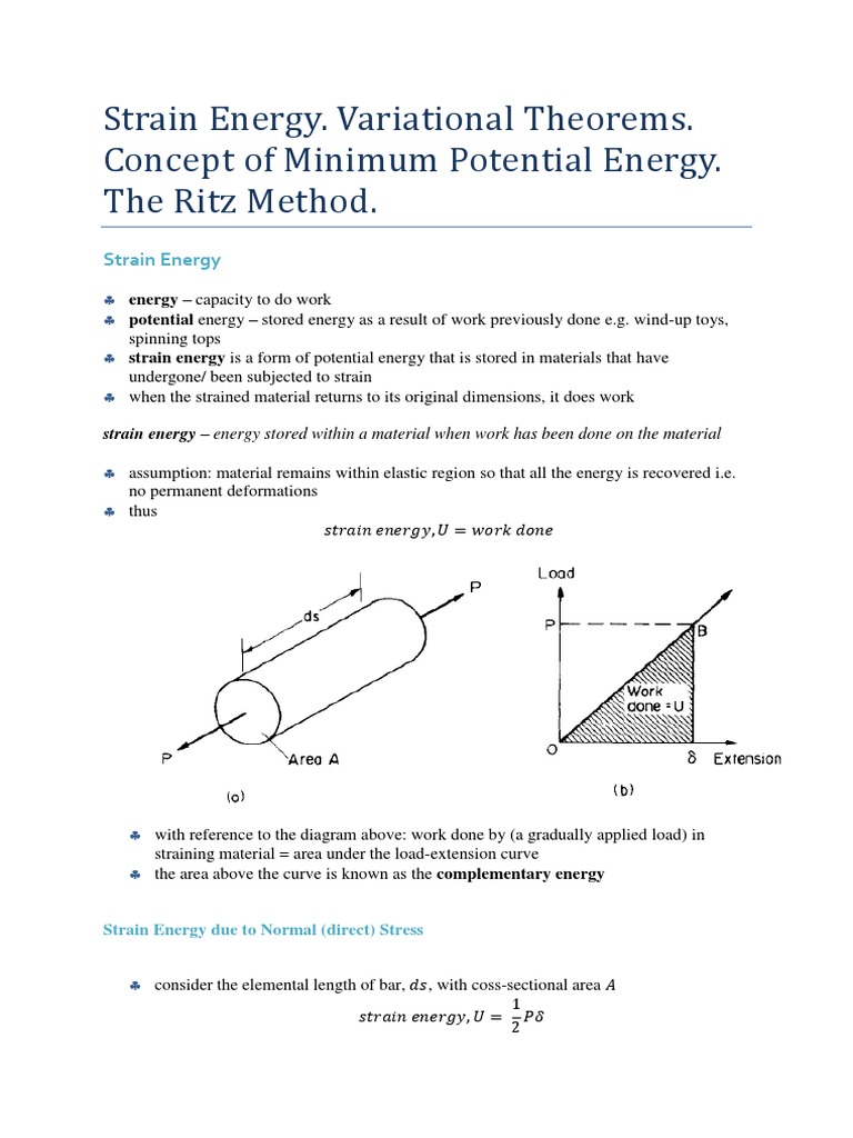 Strain Energy | Finite Element Method | Deformation (Mechanics)