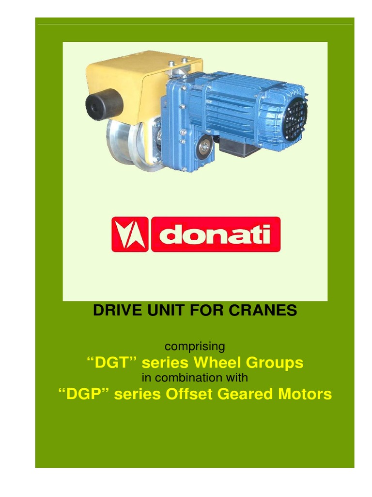 Donati Drives | PDF | Crane (Machine) | Gear