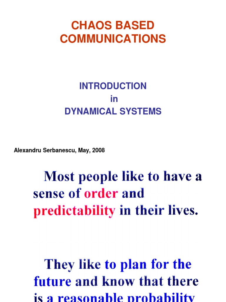 1 - Introduction in Dynamical System | PDF | Chaos Theory | Dynamical ...