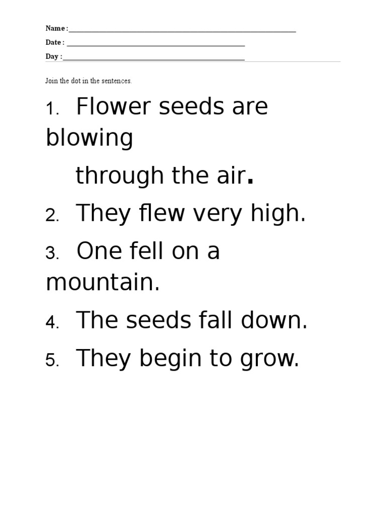Connect the Dots: Seed Journey | PDF
