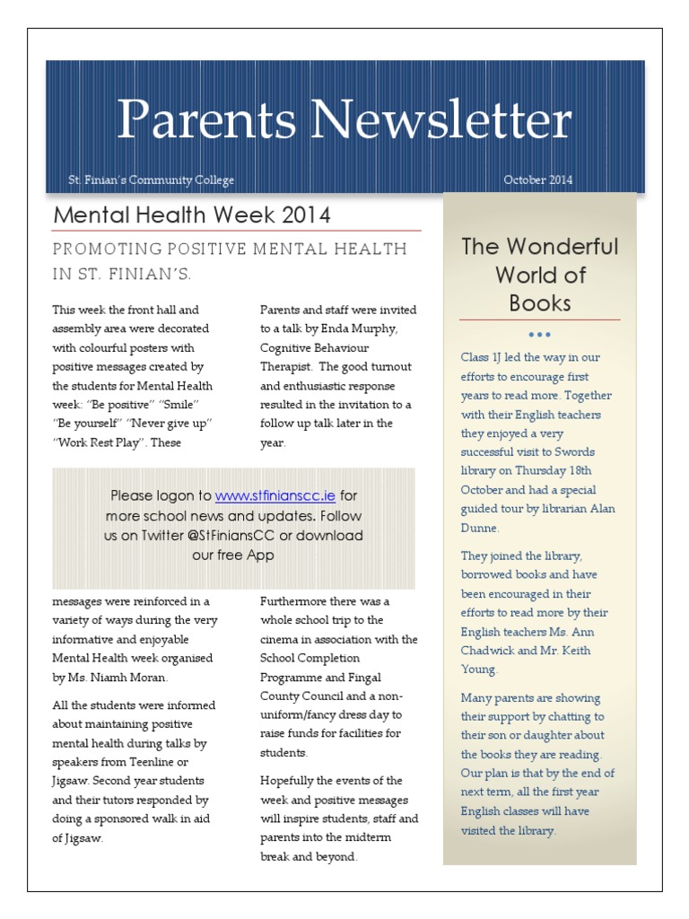 Parents Newsletter October 2014 | PDF