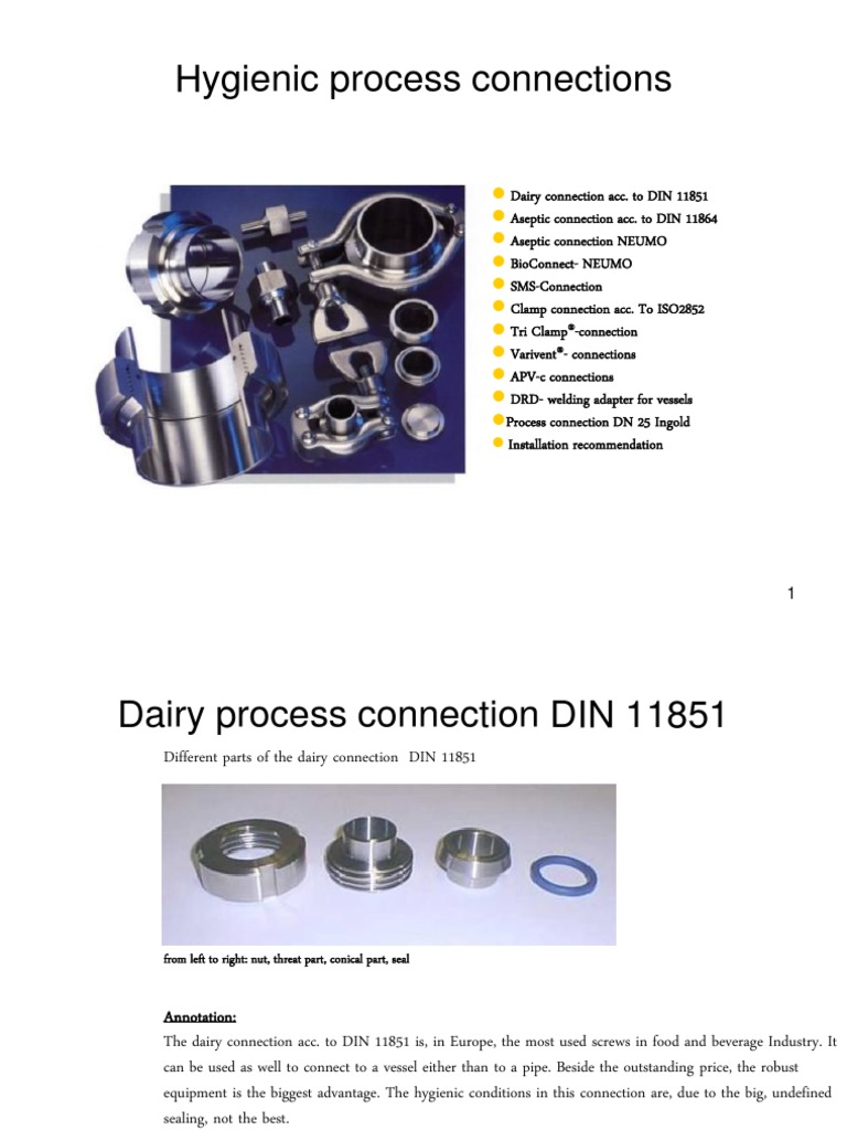 Hygienic Process Connections | PDF | Pipe (Fluid Conveyance ...