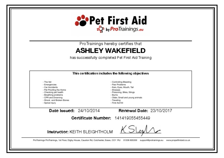 Pet First Aid Certification | PDF