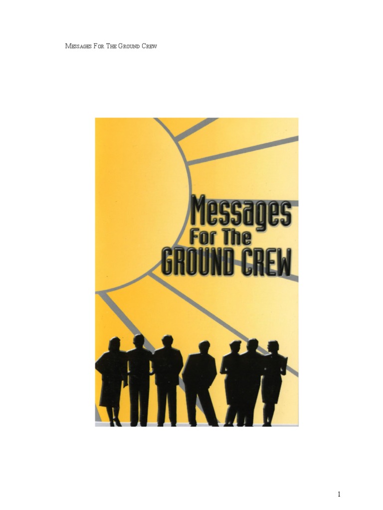 Messages For The Ground Crew | PDF | Intention | Consciousness