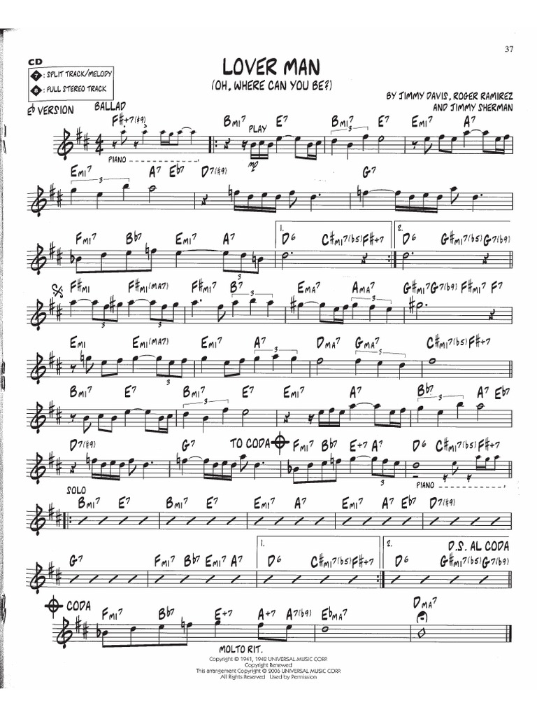 Lover Man Eb PDF | PDF