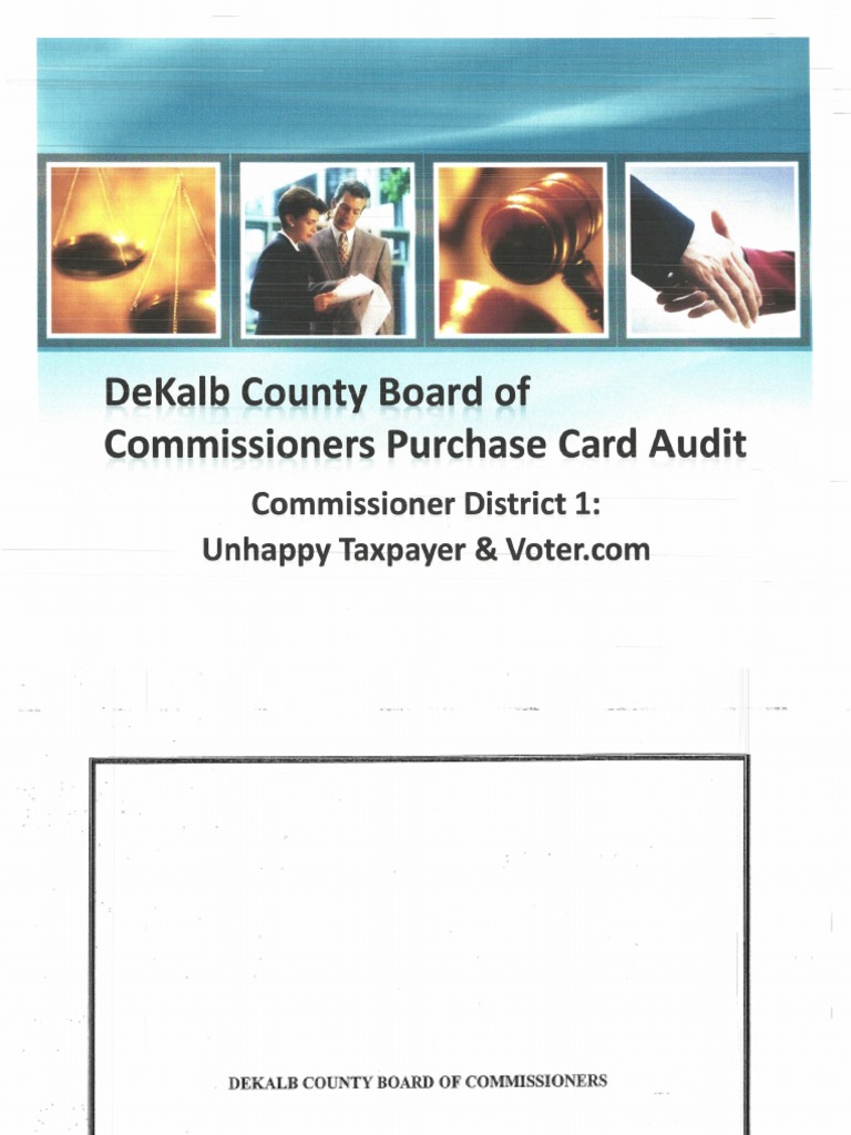 DeKalb County P-Card Audit: Commissioner Elaine Boyer | PDF | Financial Audit | Financial ...