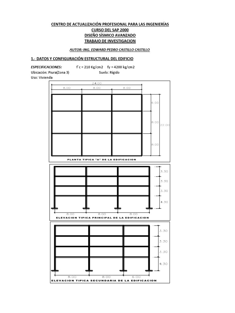 Analisis de Edificio para Sap 2000 | PDF | Mecánica | Ingeniería mecánica
