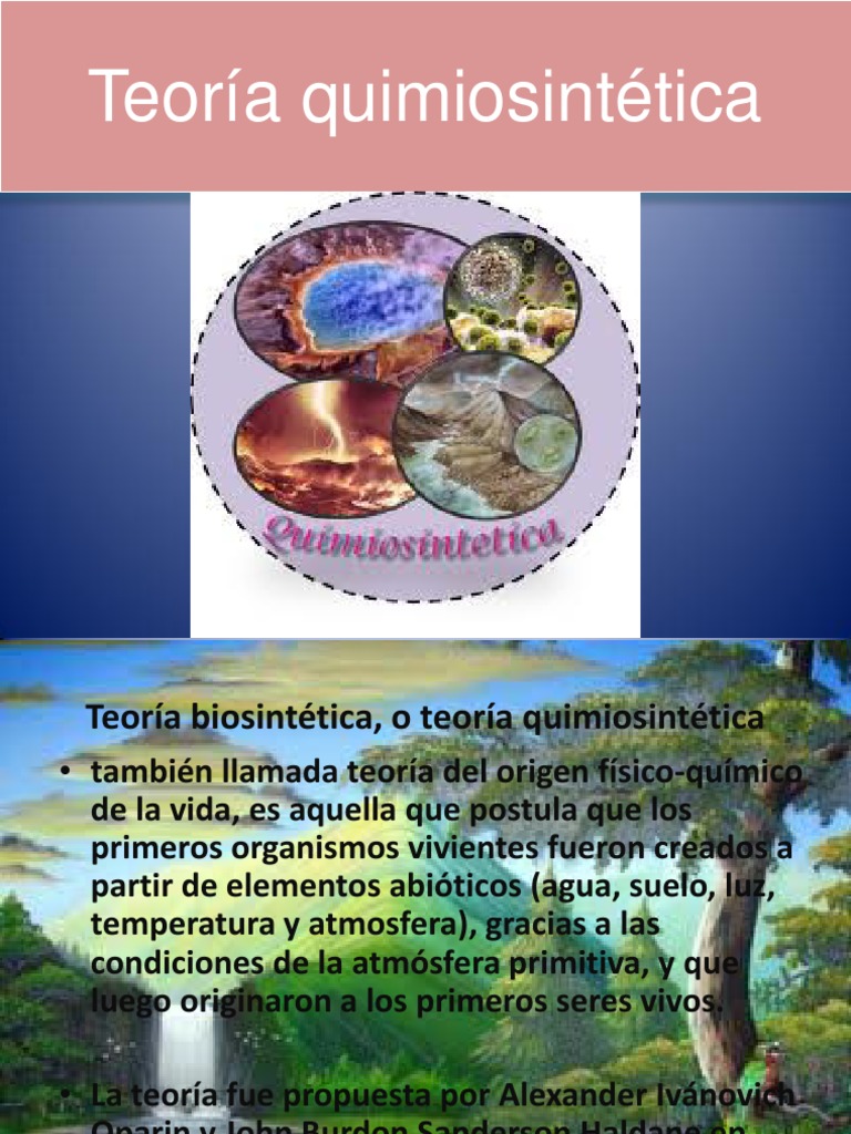 Teoría quimiosintética.pptx | Organisms | Cell (Biology)