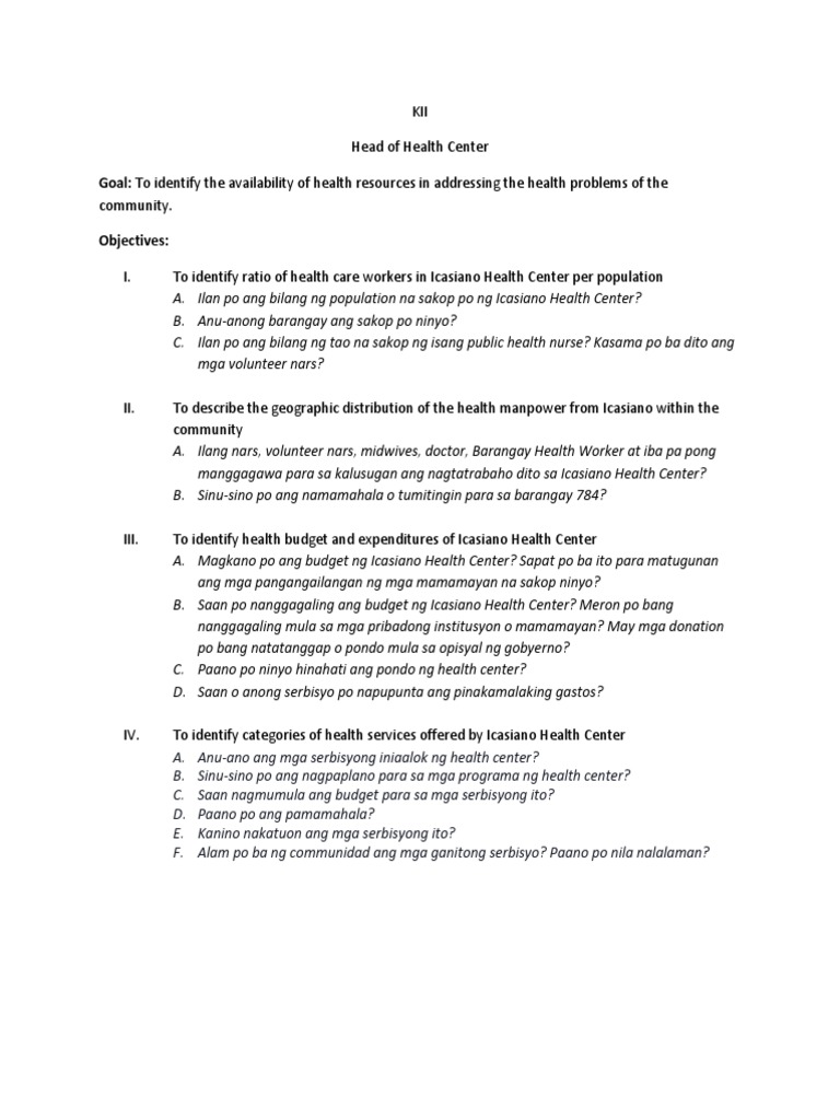 Key Informant Interview | PDF