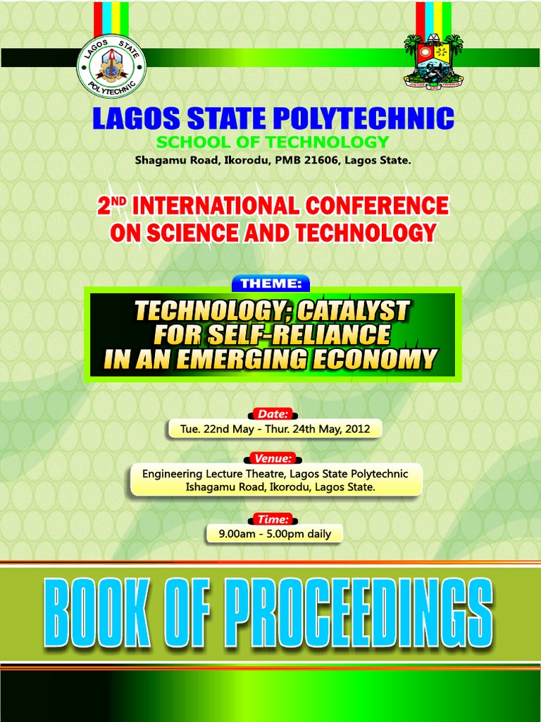 Lagos State Polytechnic, School of Technonology Book of Proceedings-2012 | PDF | Performance ...