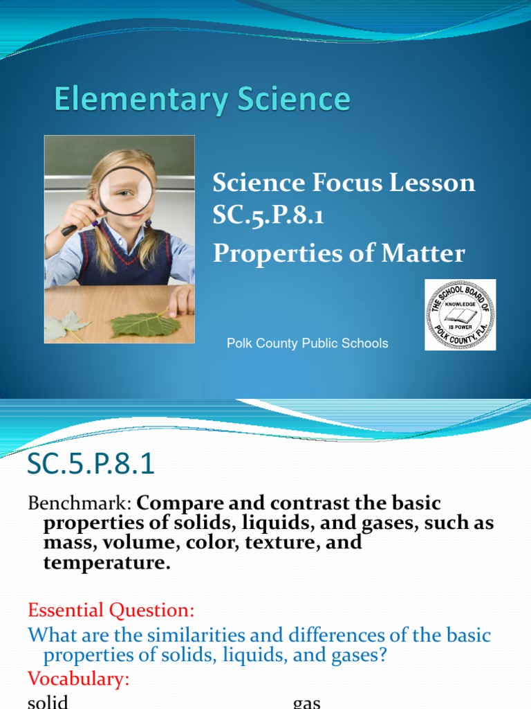 Comparing Properties of Matter | PDF | Gases | Liquids
