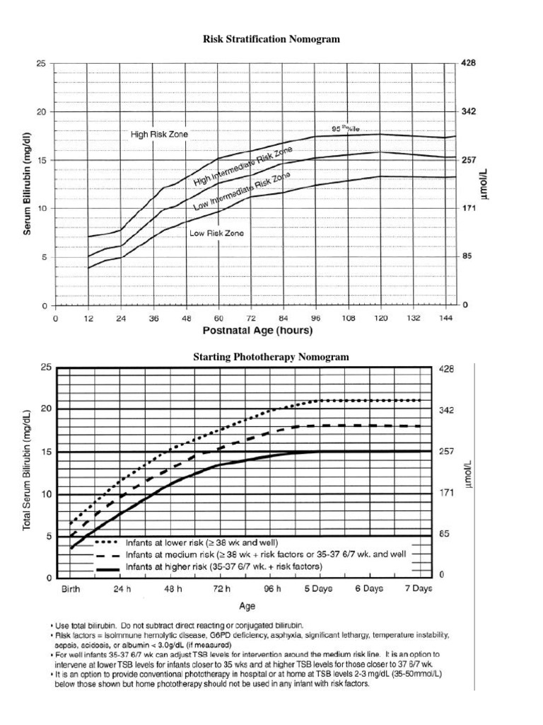 Bilirubin Nomograms | PDF