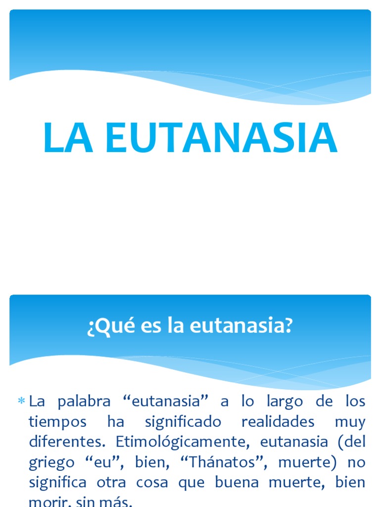 Presentación EUTANASIA | Descargar gratis PDF | Muerte | Suicidio