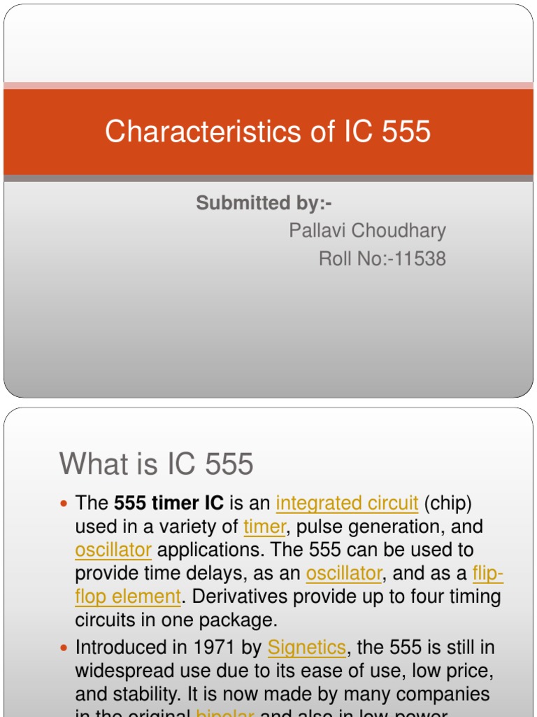 Characteristics of IC 555 | PDF | Electronic Design | Electromagnetism