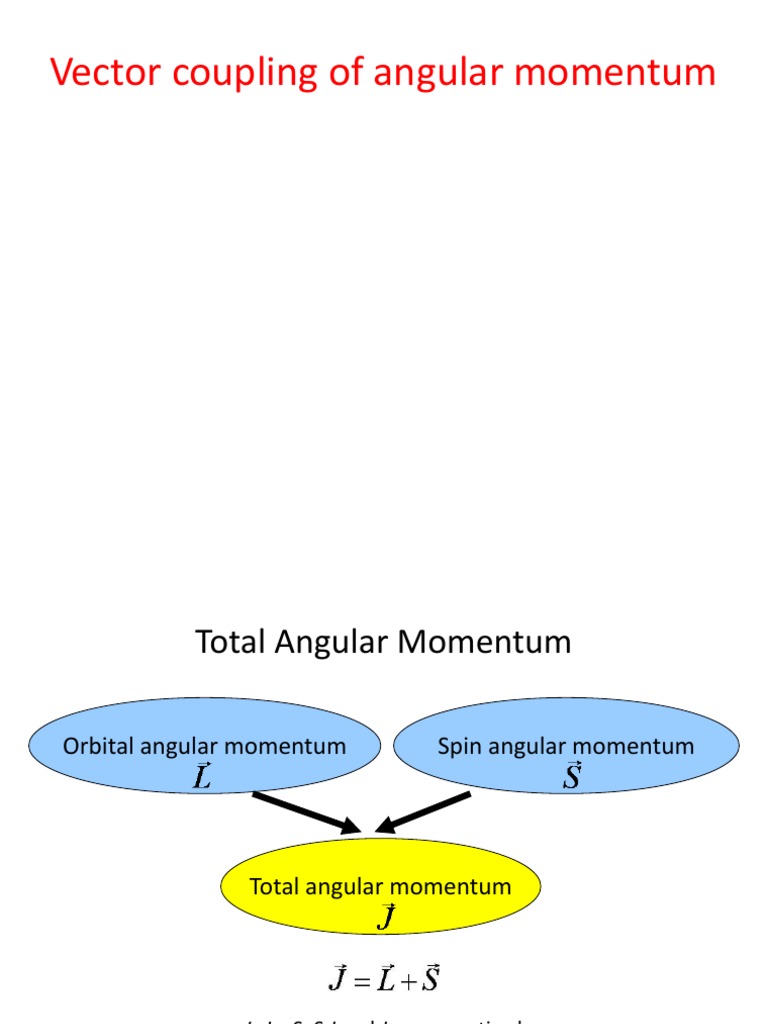 10vector Coupling of Angular Momentum | PDF | Spin (Physics) | Atomic ...
