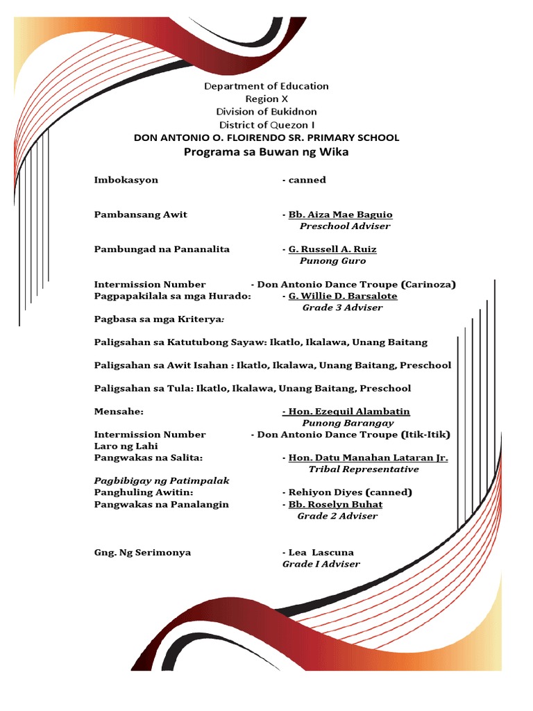 Buwan Ng Wika Program