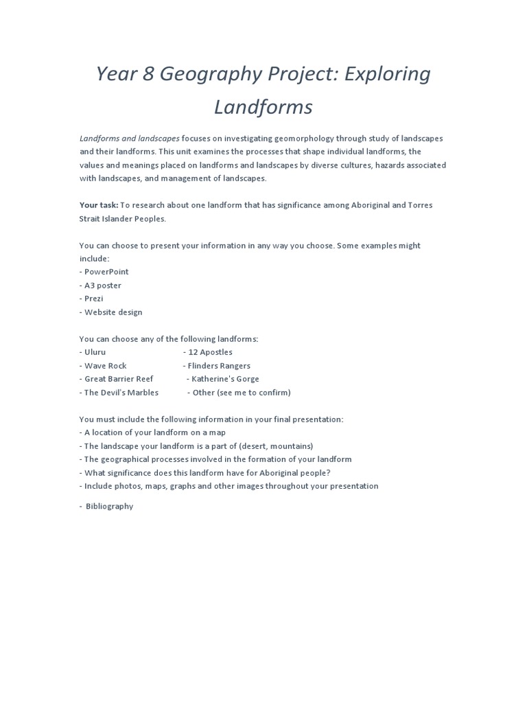 Year 8 Geography Project | PDF
