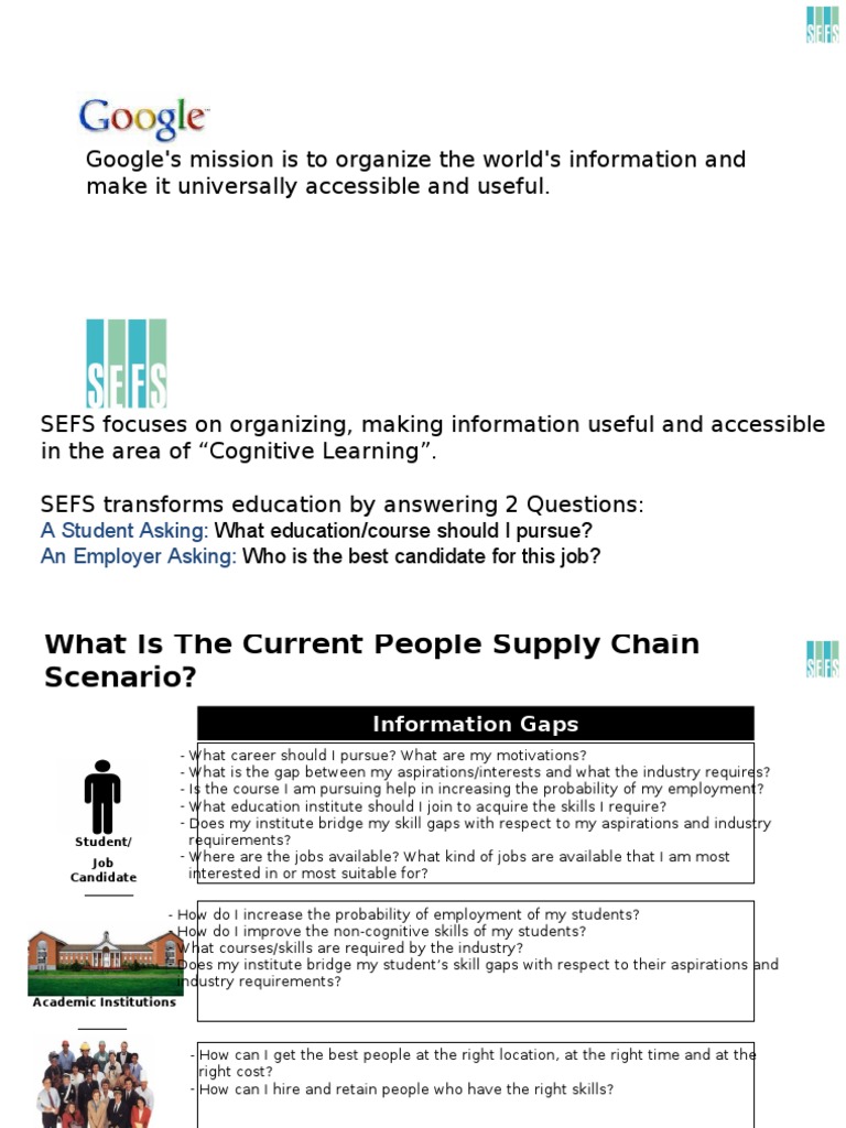SEFS - Tranforming Cognitive Learning | PDF | Analytics | Employment