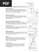 ROM Exercises For Hand and Wrist Patient Handout | PDF | Hand | Thumb
