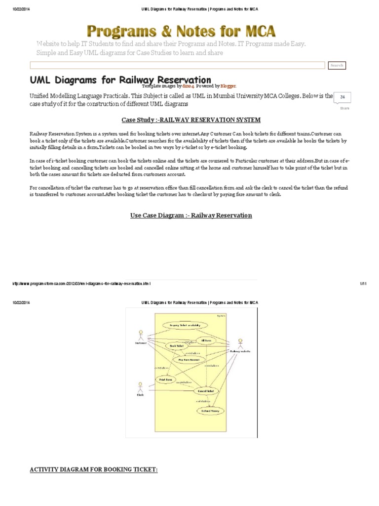 Case Study-Railway Reservation | PDF | Ticket (Admission) | Unified ...