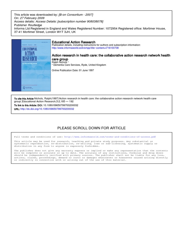 AR Health Care PDF | PDF | Action Research | Empowerment
