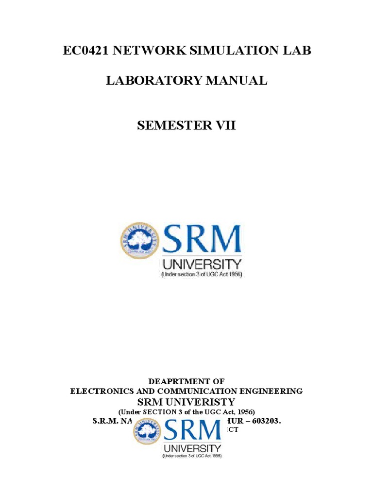 Network Simulation Lab Manual | PDF | Channel Access Method | Computer ...