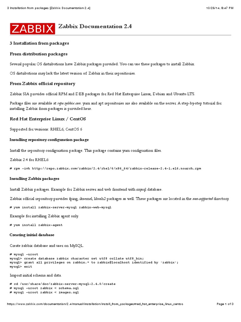 Zabbix Installation | PDF | Advanced Packaging Tool | Software Repository
