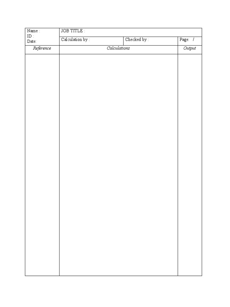 Structural Design Calculation Sheet | PDF | Computers