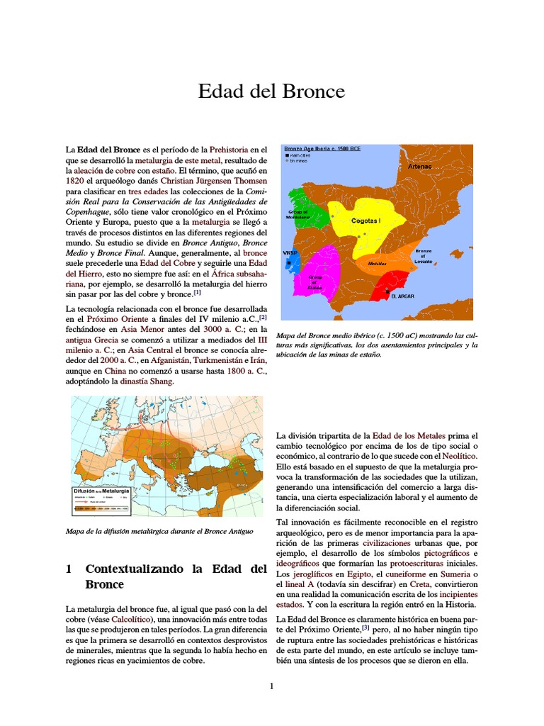 Edad Del Bronce PDF | PDF | Edad de Bronce | 2do milenio aC