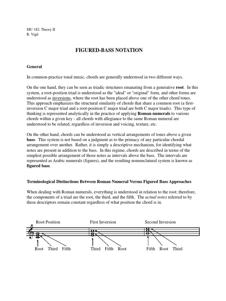 Figured Bass Notation Explained | PDF | Chord (Music) | Pitch (Music)