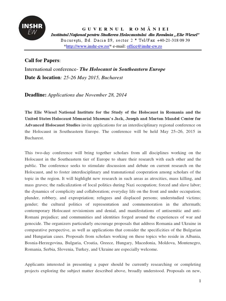 Call For Papers EN PDF | PDF | Doctor Of Philosophy | Graduate School