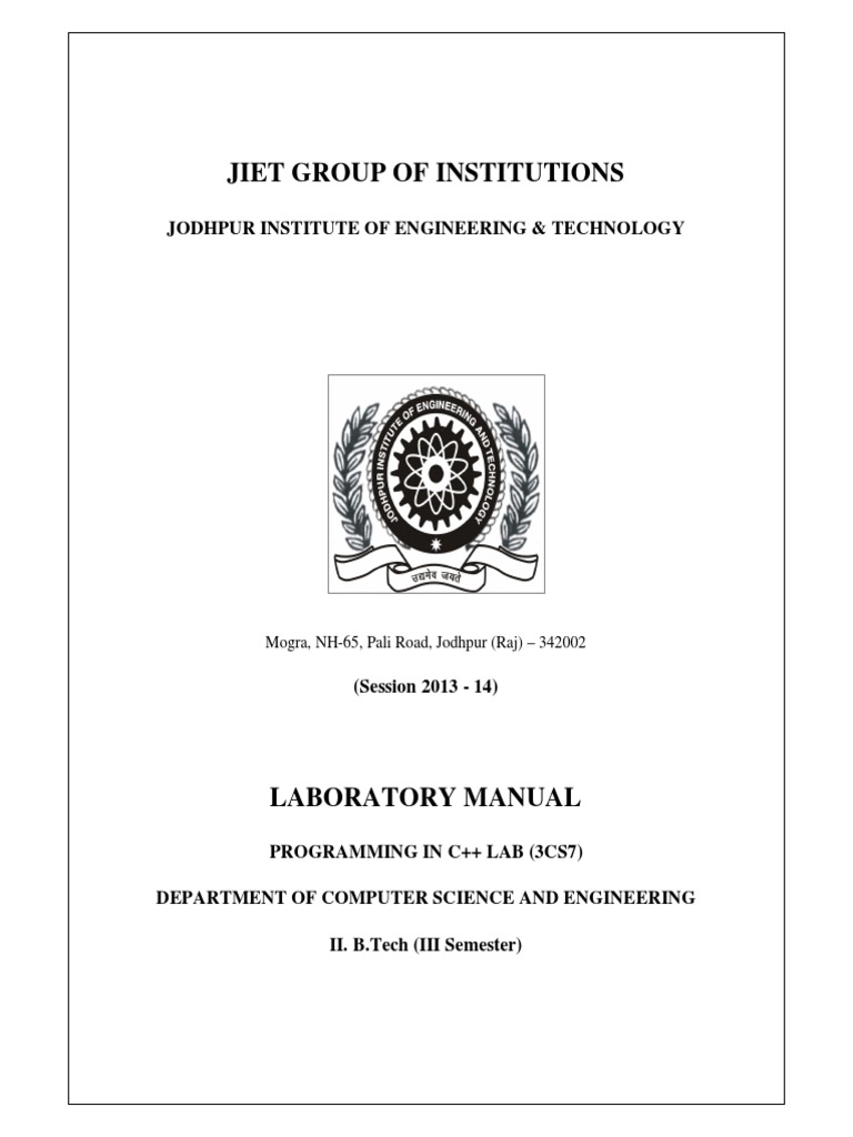 C Lab Manual For Programming Assignments Pdf Method Computer Programming Class 