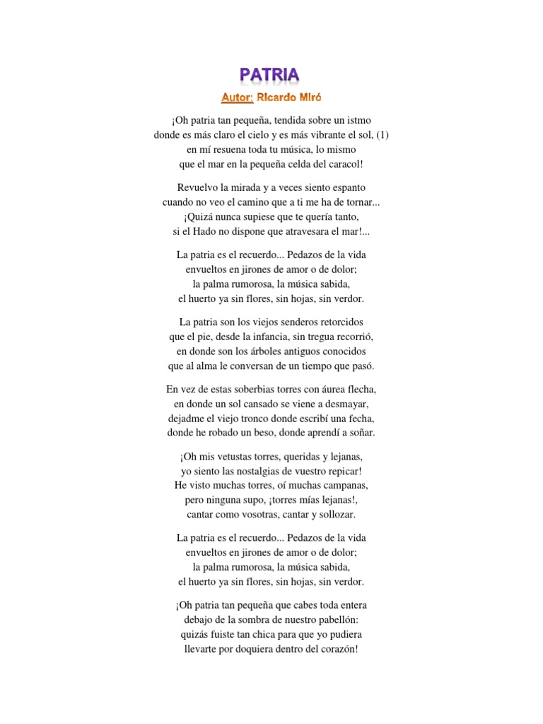 Poesía Patria | PDF