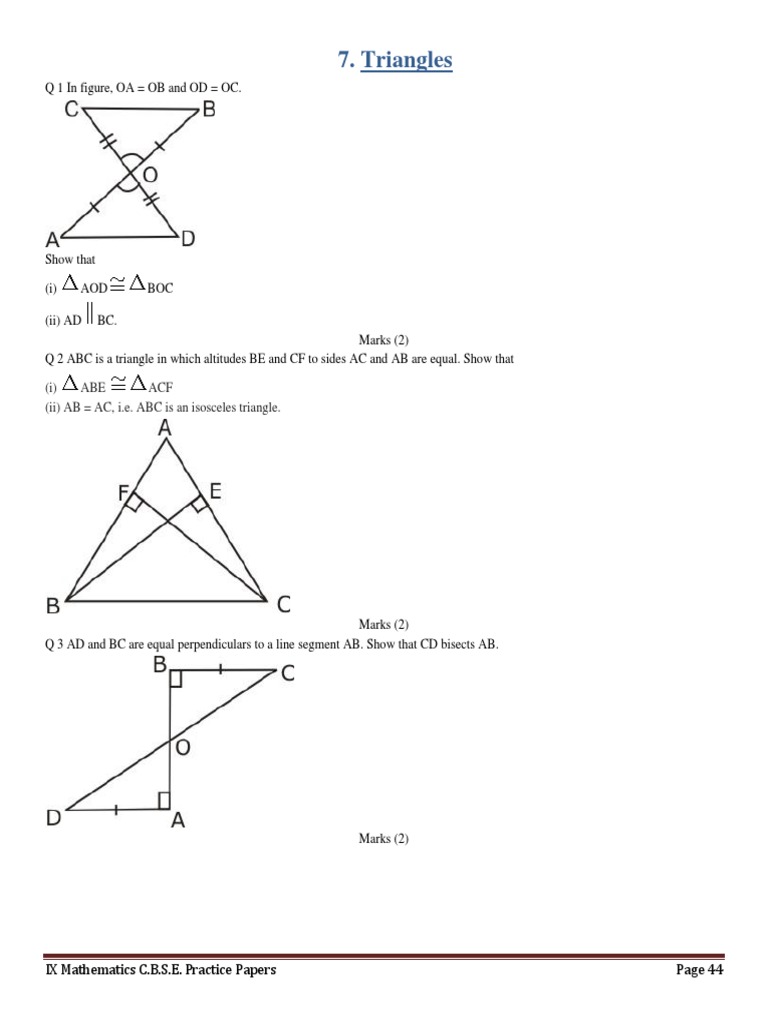 CBSE Class 9 Triangles | Triangle | Euclid | Free 30-day Trial | Scribd
