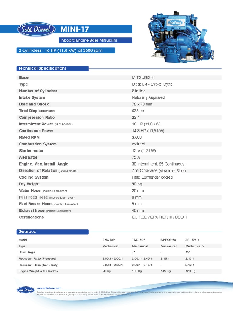 Technical Specifications Mitsubishi.pdf | Diesel Engine | Engines