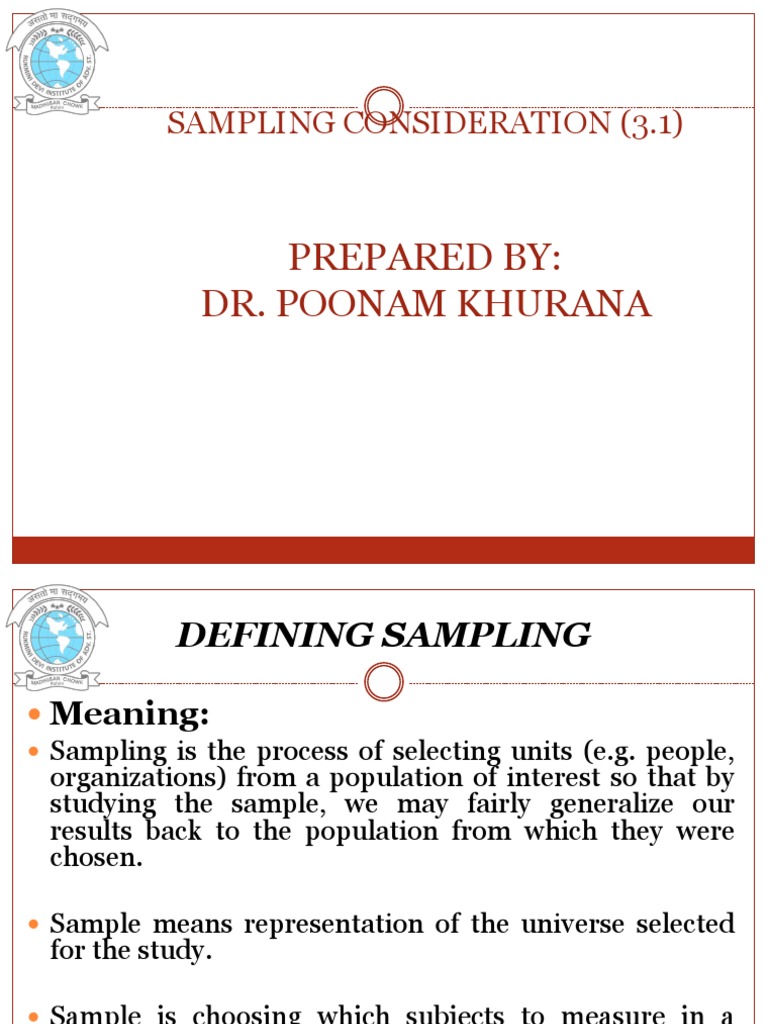 3.1 Sampling Concept | PDF | Confidence Interval | Sample Size Determination