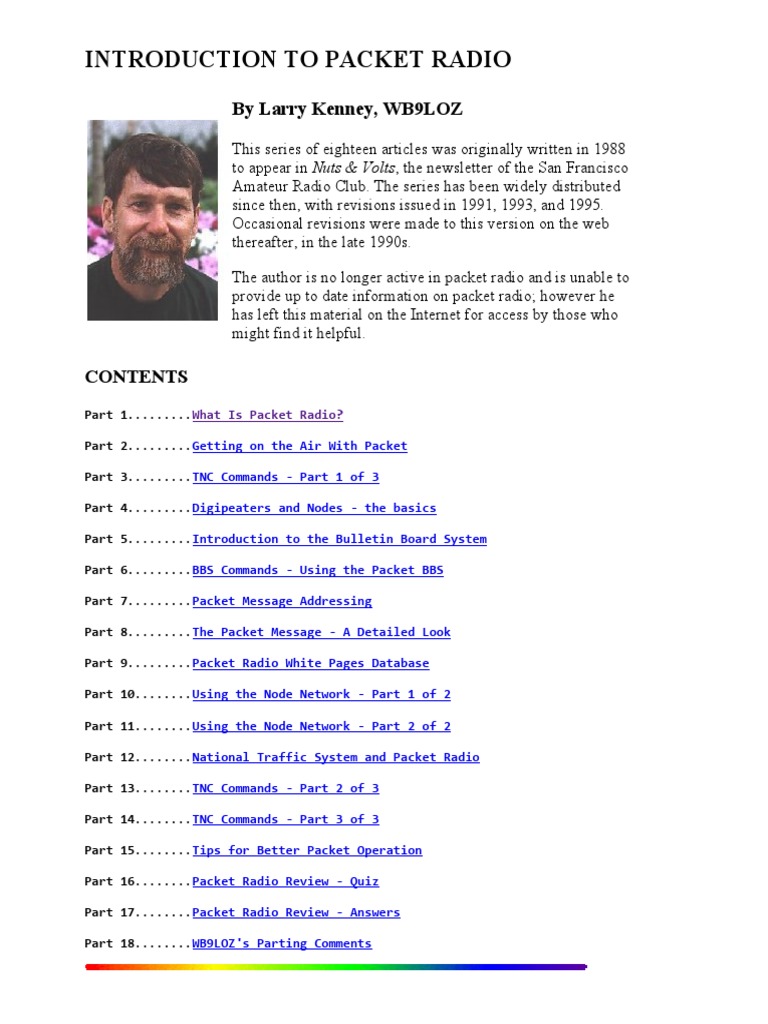 Introduction To Packet Radio | PDF | Modem | Data Transmission
