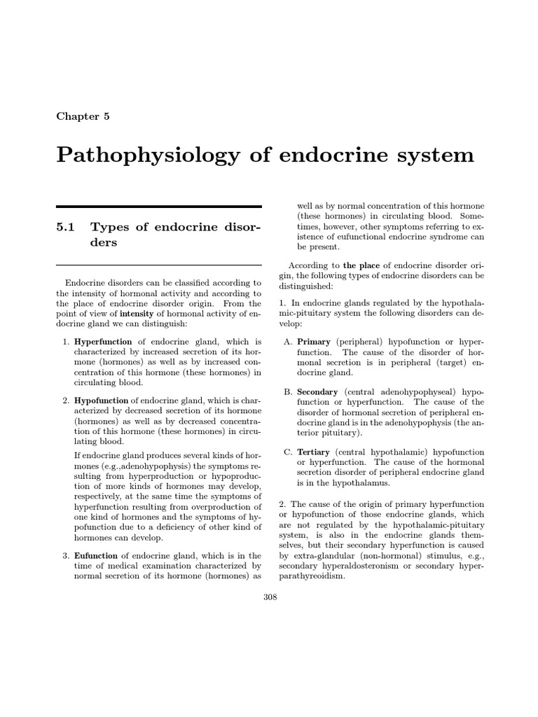 Pathophysiology of Endocrine System | PDF | Endocrine System | Hormone